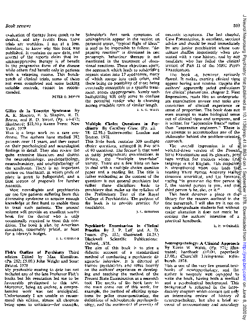 (PDF) Neuropsychology: A Clinical Approach