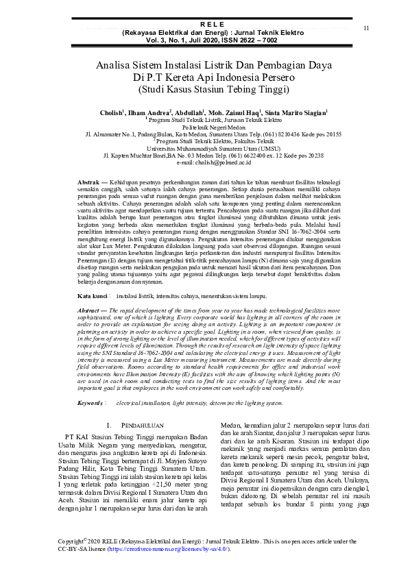 (PDF) Analisa Sistem Instalasi Listrik Dan Pembagian Daya Di P.T Kereta Api Indonesia Persero ...
