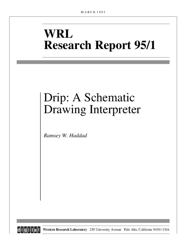 (PDF) Drip: A Schematic Drawing Interpreter