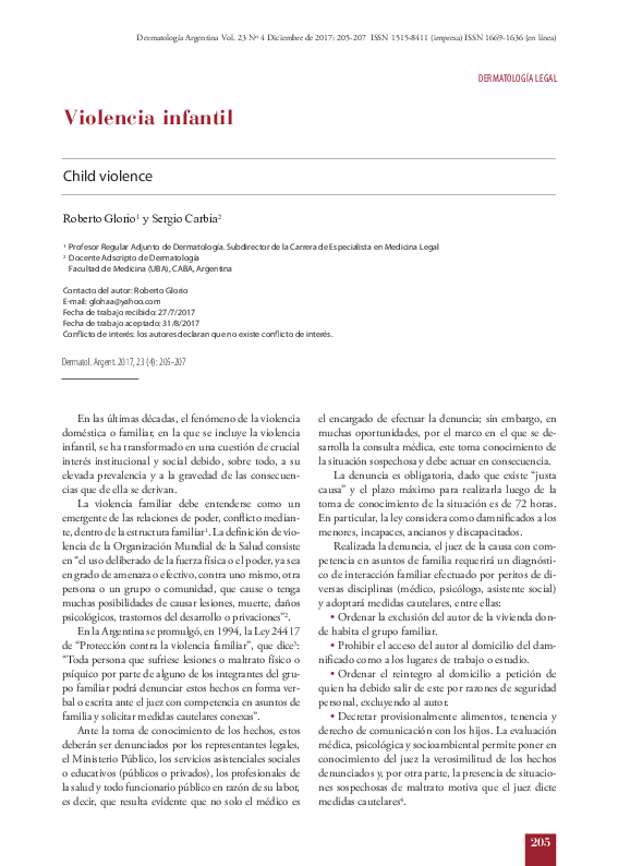 (PDF) Violencia infantil