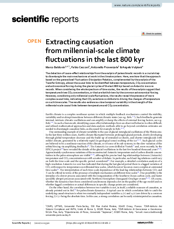 (PDF) Extracting causation from millennial-scale climate fluctuations ...
