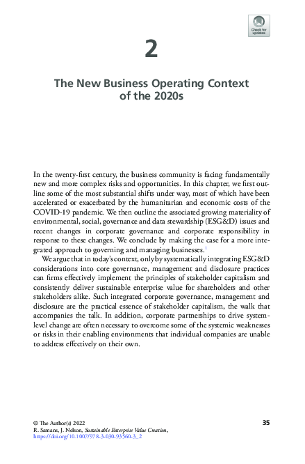 (PDF) The New Business Operating Context of the 2020s
