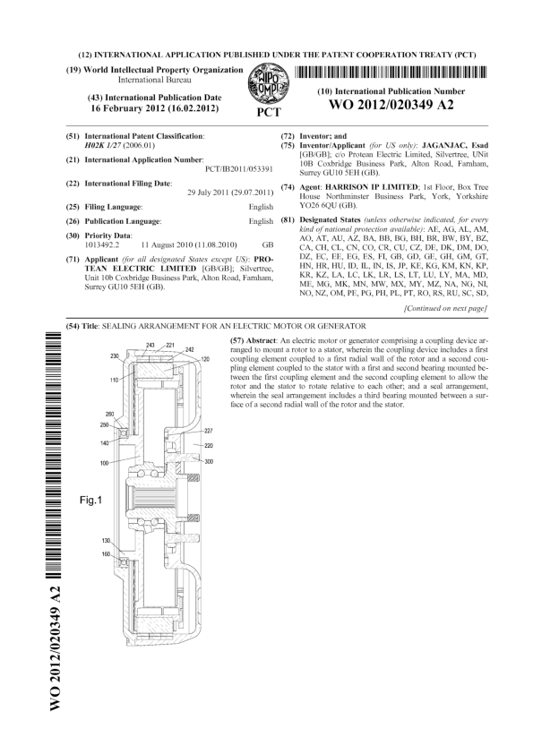 (PDF) Sealing arrangement for an electric motor or generator