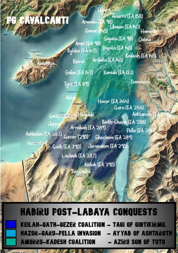 (PDF) Map of the Habiru Conquests after the death of Labaya