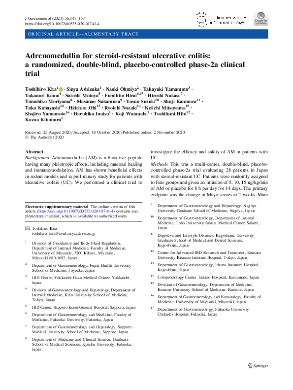 (PDF) Adrenomedullin for steroid-resistant ulcerative colitis: a randomized, double-blind ...