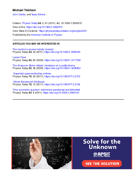 (PDF) Michael Tinkham