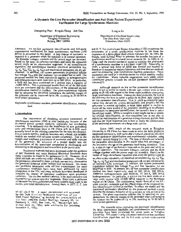 (PDF) A dynamic on-line parameter identification and full-scale system experimental verification ...
