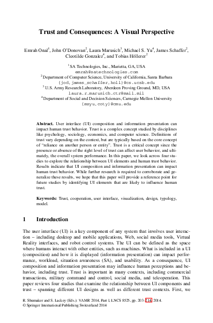 (PDF) Trust and Consequences: A Visual Perspective