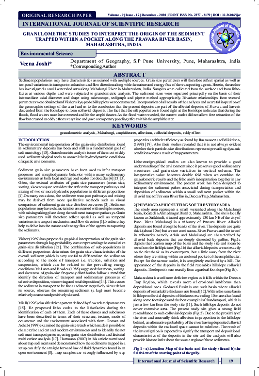 (PDF) Granulometric Studies to Interpret the Origin of the Sediment ...