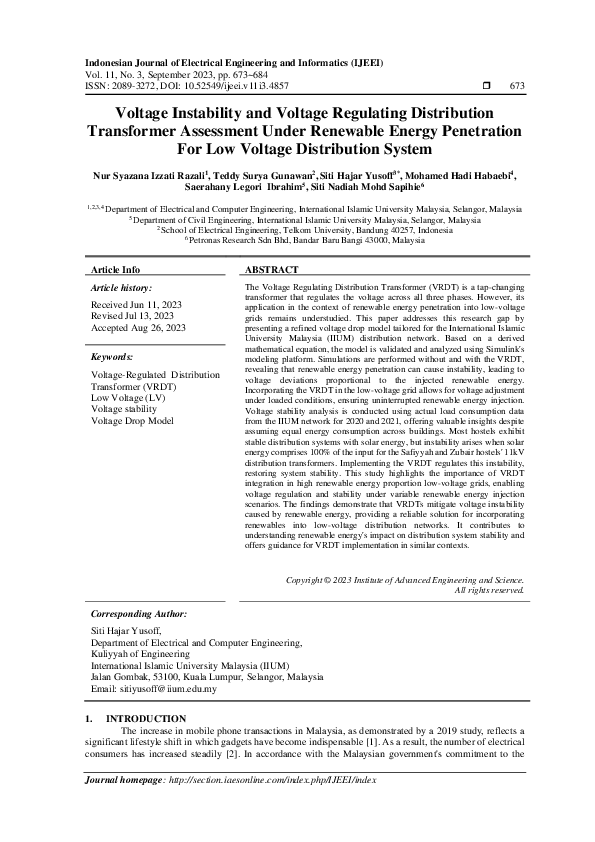 (PDF) Voltage Instability and Voltage Regulating Distribution ...