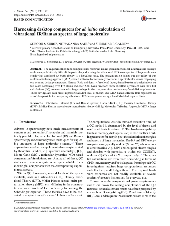 (PDF) Harnessing desktop computers for ab initio calculation of ...