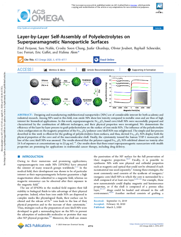 (PDF) Layer-by-Layer Self-Assembly of Polyelectrolytes on ...