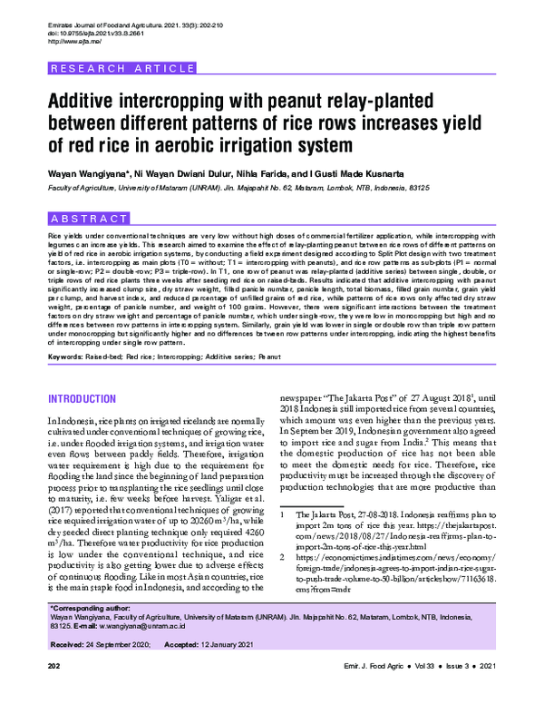 (PDF) Additive intercropping with peanut relay-planted between ...