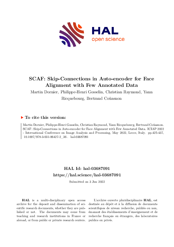 (PDF) SCAF: Skip-Connections in Auto-encoder for Face Alignment with ...