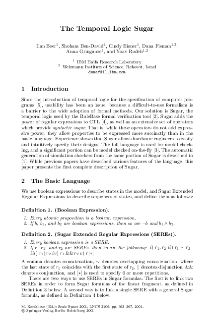(PDF) The Temporal Logic Sugar