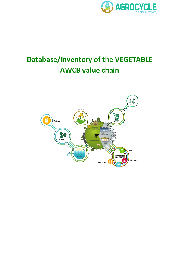(PDF) Database/Inventory of the VEGETABLE AWCB value chain - AgroCycle ...