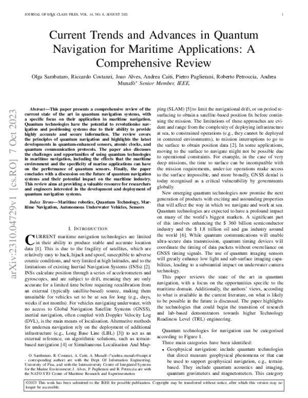(PDF) Current Trends and Advances in Quantum Navigation for Maritime Applications: A ...