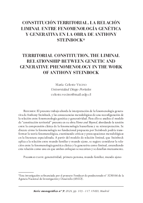 (PDF) Constitución territorial. La relación liminal entre la ...