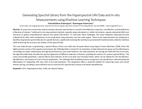 (PDF) GENERATING SPECTRAL LIBRARY FROM THE HYPERSPECTRAL UAV DATA AND IN-SITU MEASUREMENTS USING ...