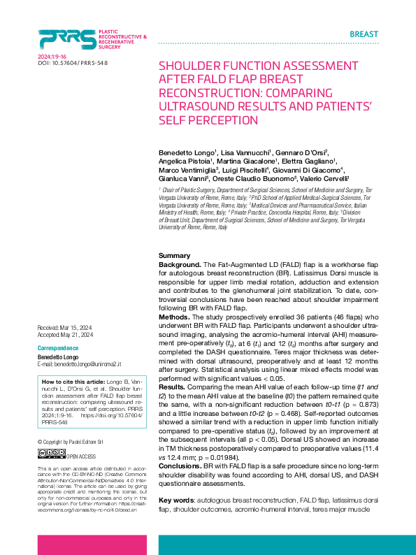 (PDF) Shoulder Function Assessment After Fald Flap Breast ...