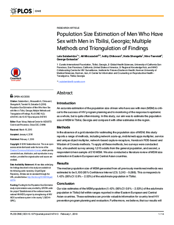 (PDF) Population Size Estimation of Men Who Have Sex with Men through the Network Scale-Up ...