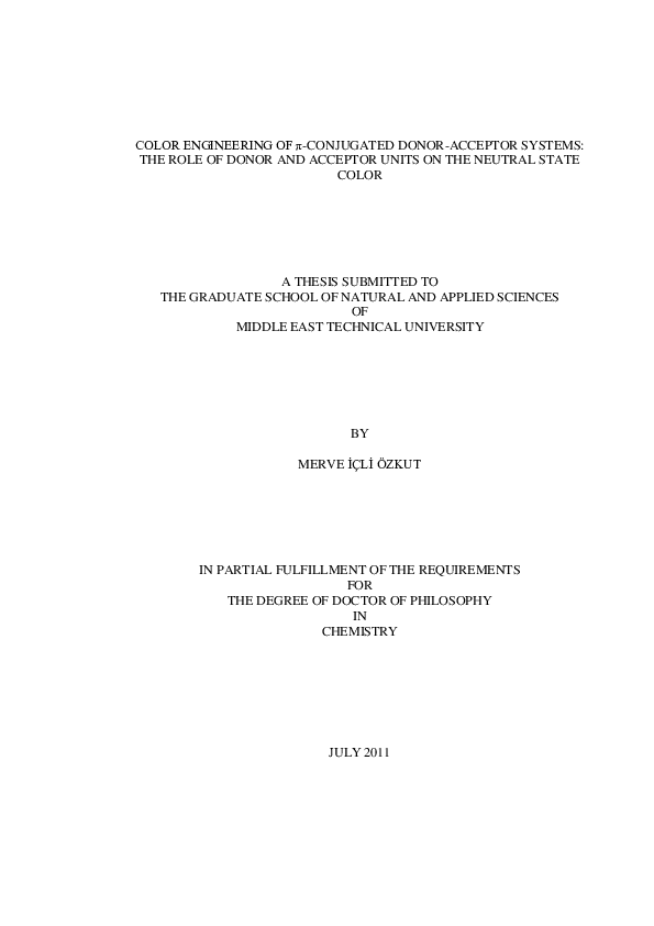 (PDF) The Role of Donor and Acceptor Units on the Neutral State
