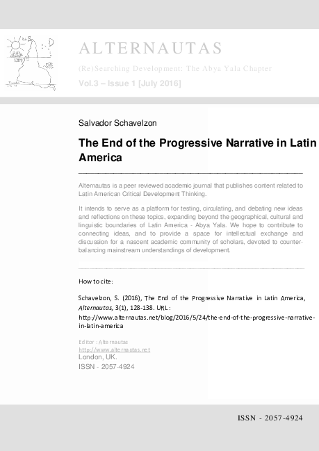 (PDF) The End of the Progressive Narrative in Latin America