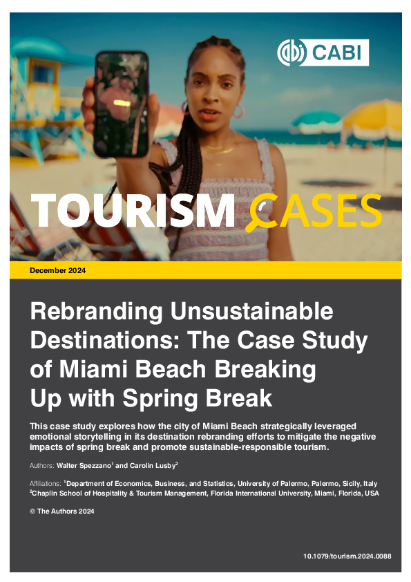 (PDF) Rebranding Unsustainable Destinations: The Case Study of Miami ...