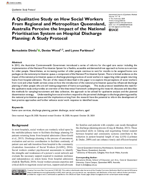 (PDF) A Qualitative Study on How Social Workers From Regional and ...