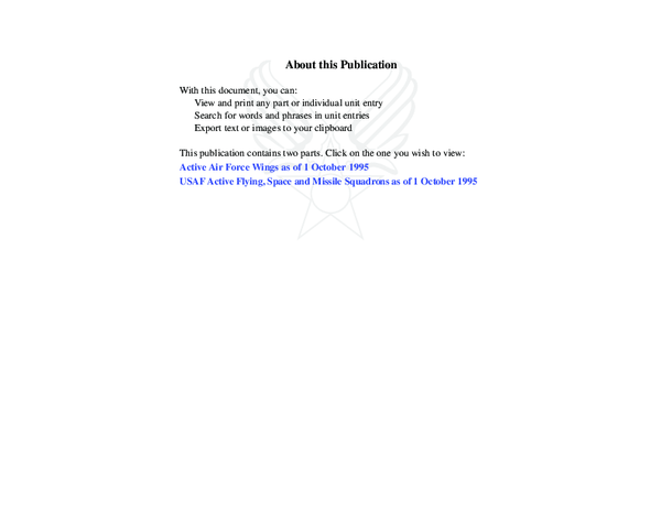 (PDF) Active Air Force Wings as of 1 October 1995; USAF Active Flying ...