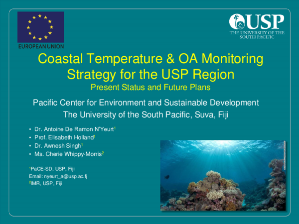 (PDF) Coastal Temperature & OA Monitoring Strategy for the USP Region