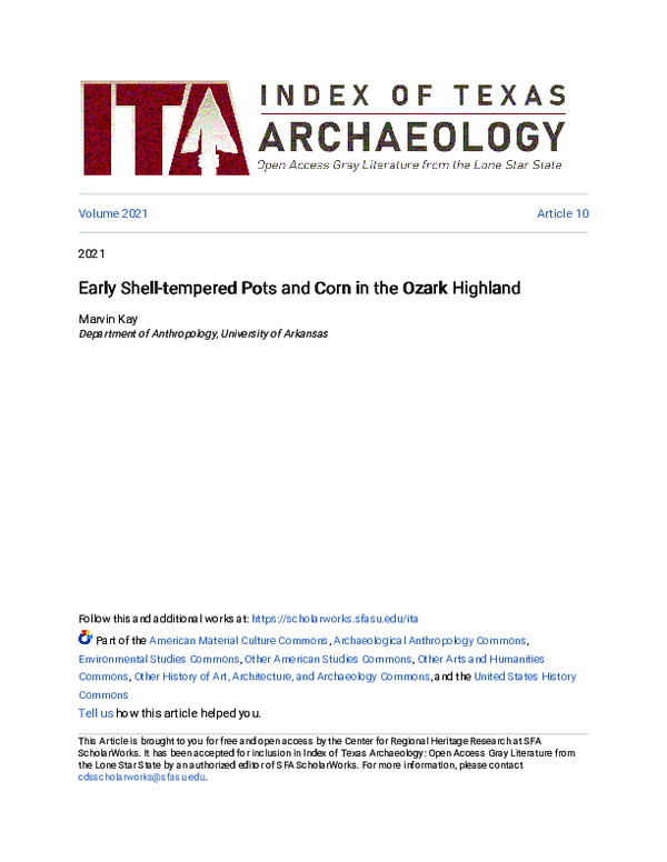(PDF) Early Shell-tempered Pots and Corn in the Ozark Highland