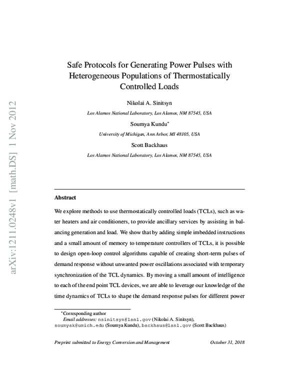 (PDF) Safe Protocols for Generating Power Pulses with Heterogeneous Populations of ...