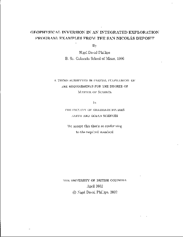 (PDF) Geophysical inversion in an integrated exploration program ...