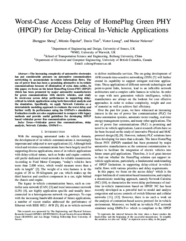 (PDF) Worst-Case Access Delay of HomePlug Green PHY (HPGP) for Delay ...