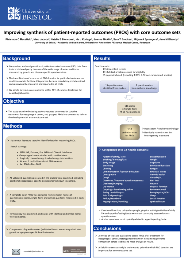 (PDF) Improving synthesis of patient-reported outcomes (PROs) with core ...
