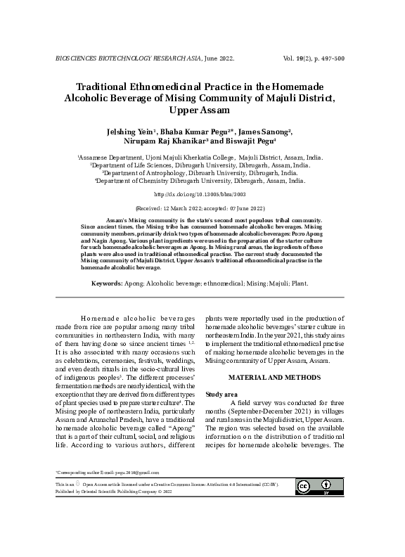 (PDF) Traditional Ethnomedicinal Practice in the Homemade Alcoholic ...
