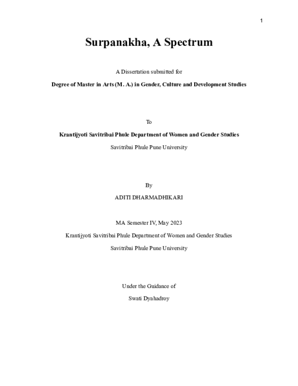 (PDF) Surpanakha, A Spectrum