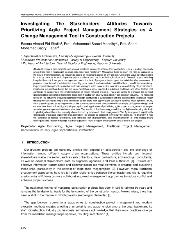 (PDF) Investigating The Stakeholders' Attitudes Towards Prioritizing ...