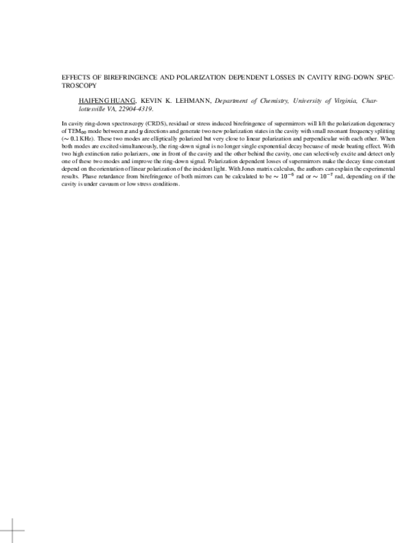 (PDF) Effects of Birefringence and Polarization Dependent Losses in ...