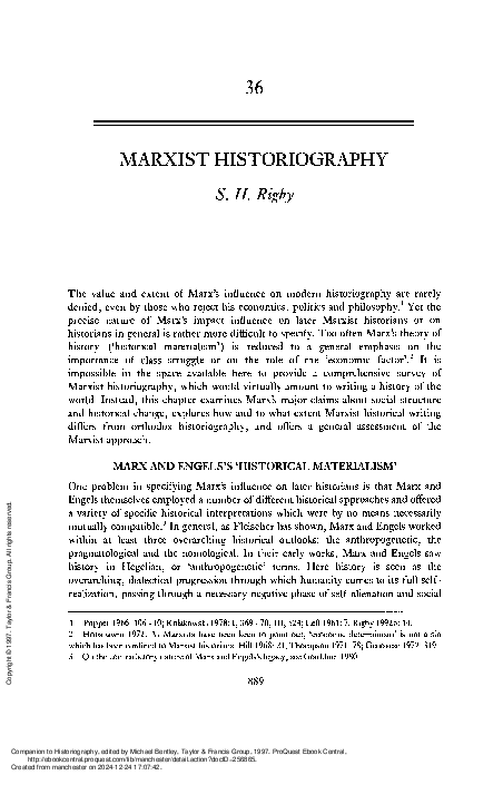 (PDF) 'Marxist Historiography'