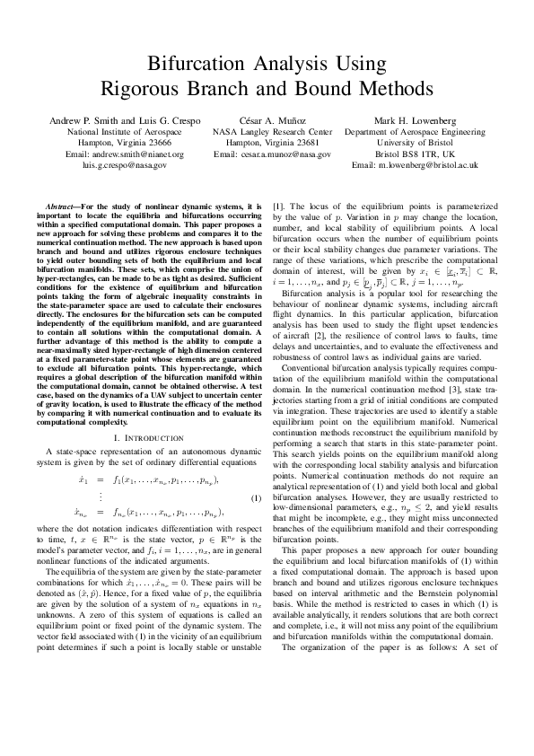 (PDF) Bifurcation analysis using rigorous branch and bound methods