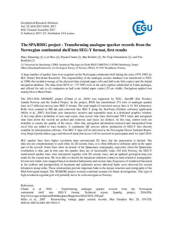 (PDF) The SPARDIG project - Transforming analogue sparker records from ...