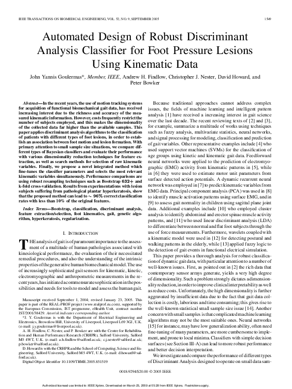 (PDF) Automated Design of Robust Discriminant Analysis Classifier for ...