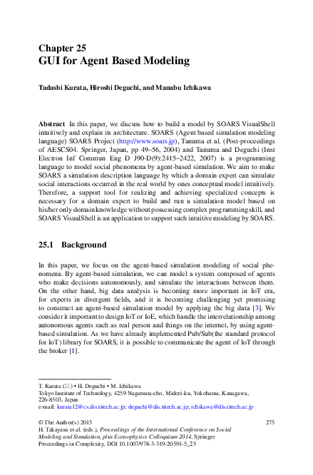(PDF) GUI for Agent Based Modeling | Manabu Ichikawa - Academia.edu