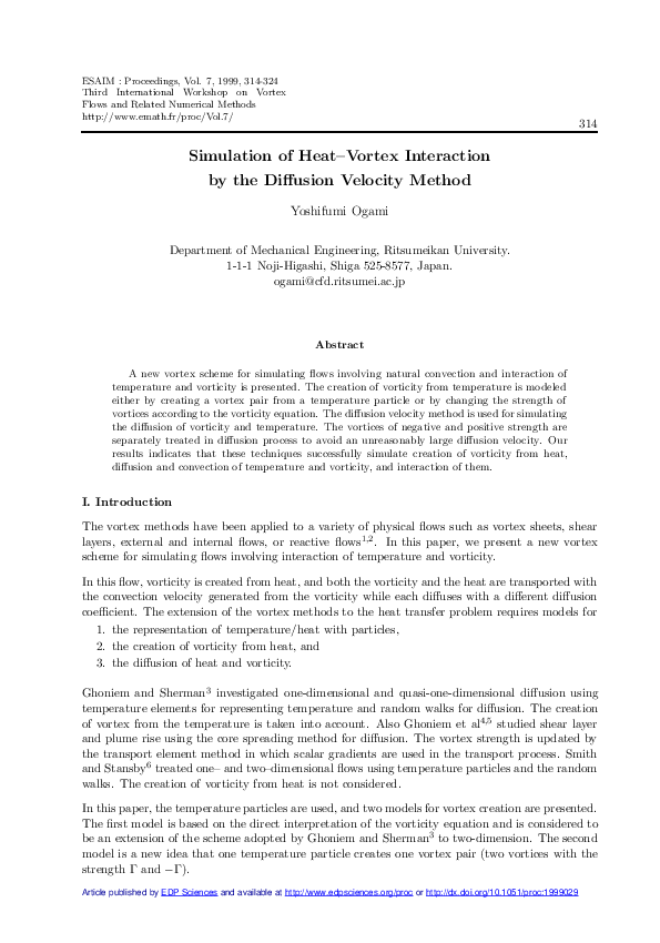 (PDF) Heat-Vortex Interaction Simulation Method