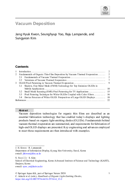 (PDF) Vacuum Deposition