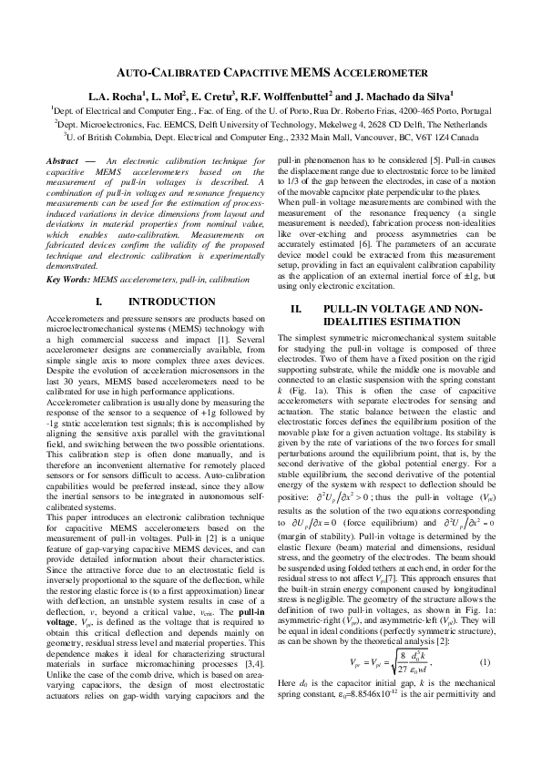 (PDF) Auto-calibrated capacitive MEMS accelerometer