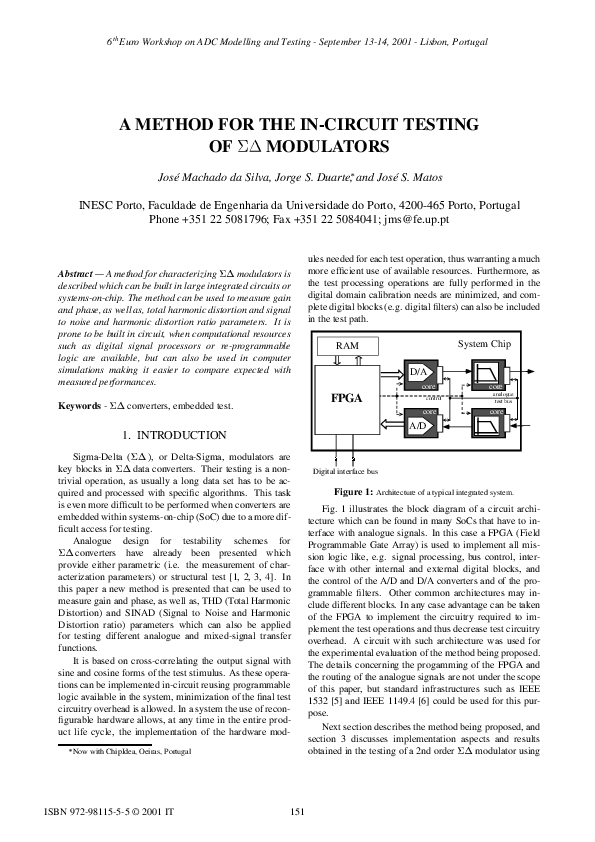 (PDF) A Method for the In-Circuit Testing of Modulators