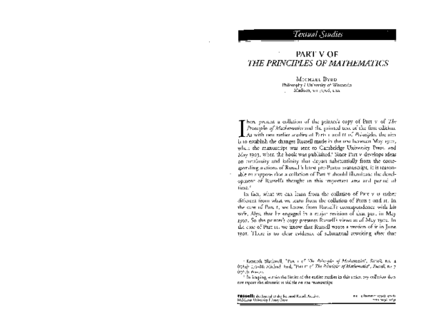 (PDF) Part V of The Principles of Mathematics